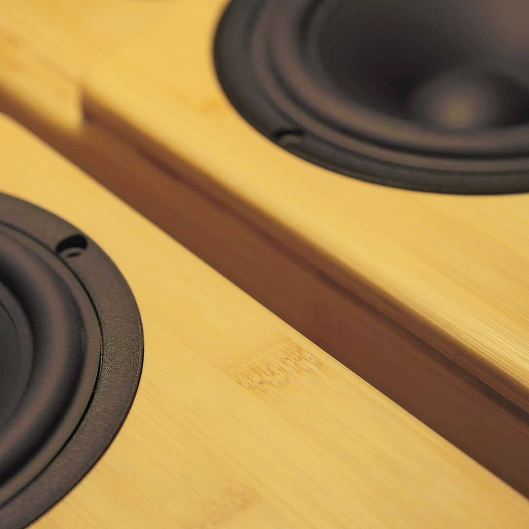 Beautiful Bamboo speakers - Moso Bamboo Surfaces